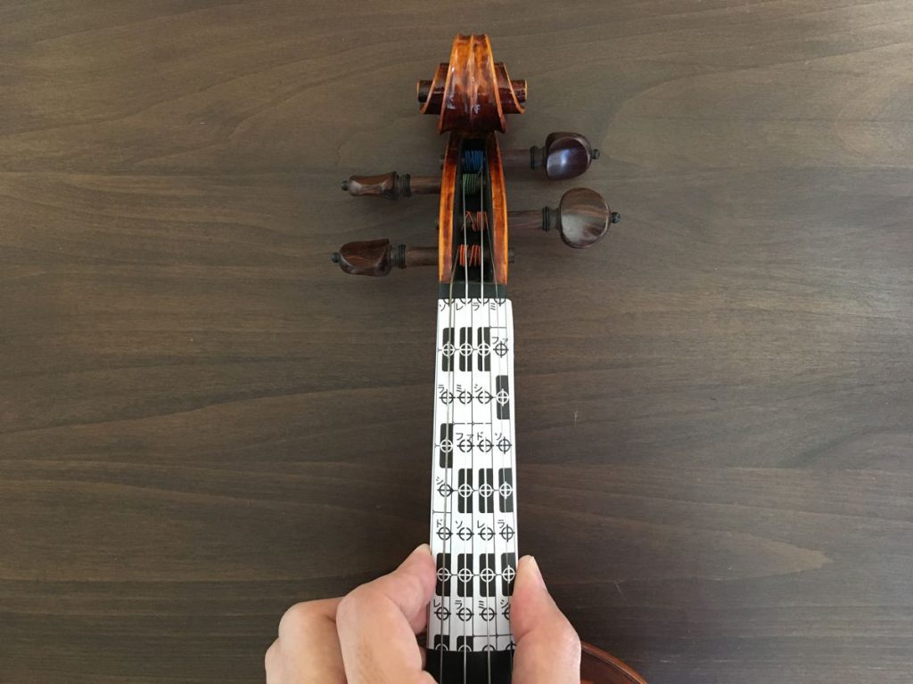 バイオリン音階練習用指板ガイド(指板シール)の作り方 クラブ活動(バイオリン) 相楽製作所